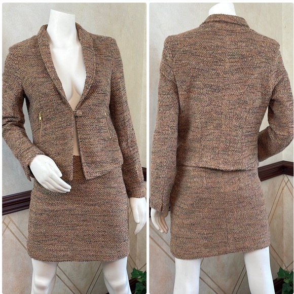 The Limited | Skirts | The Limited Camel Boucle Jacket Skirt Suit ...